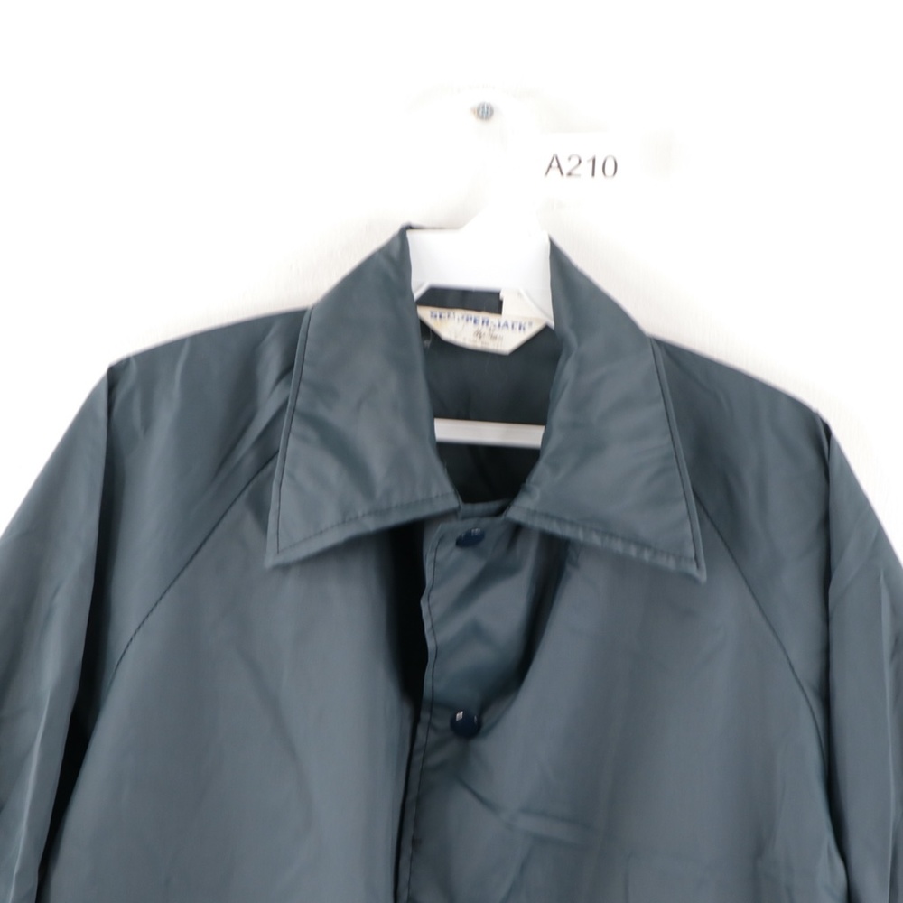 Vintage 70s Rockabilly Coaches Jacket Blue Usa - Gem